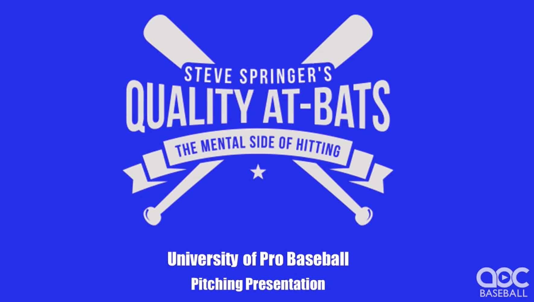 STEVE SPRINGER: Mental side of hitting - The Art of Coaching Baseball